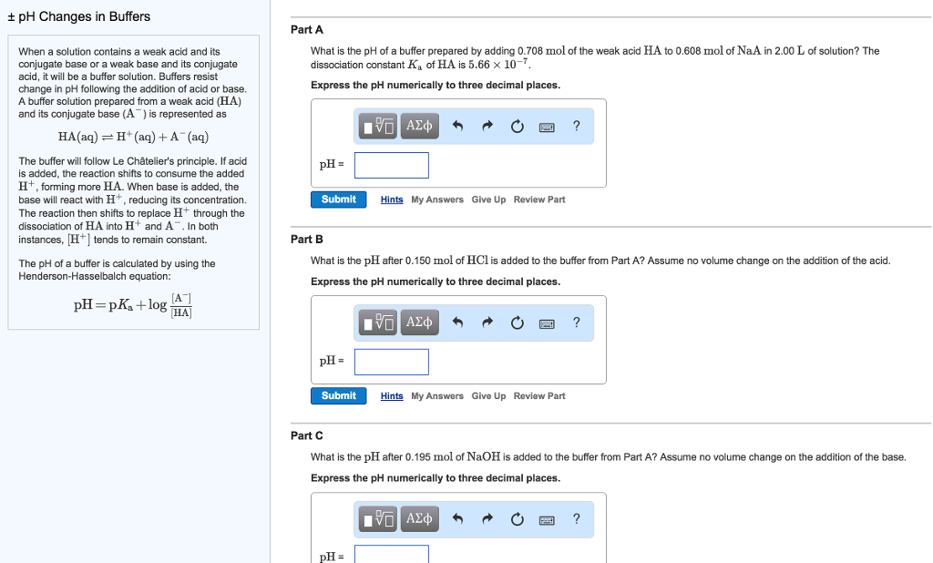 Solved When a solution contains a weak acid and its | Chegg.com