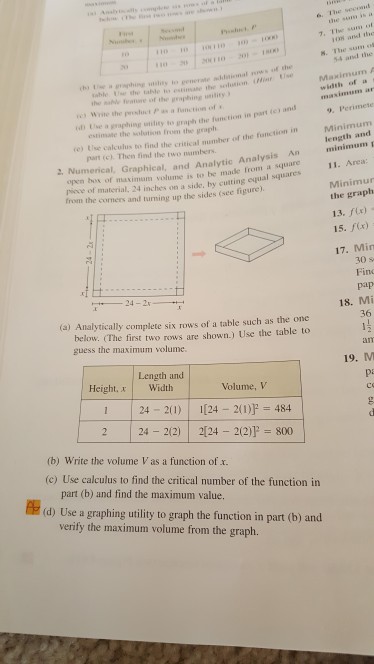 Solved Numerical, Graphical, and Analytic Analysis An open | Chegg.com