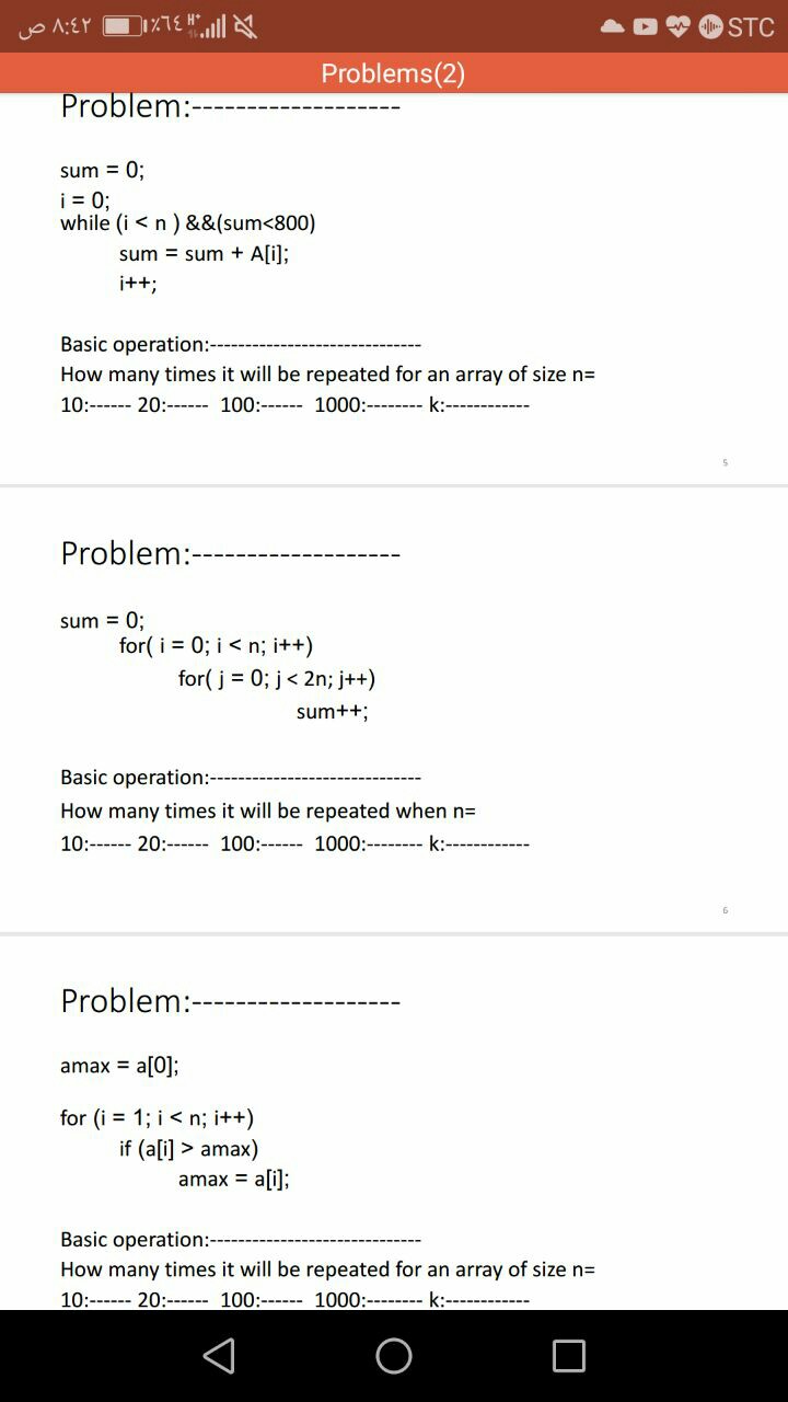Solved Problems(2) Problem:- sum 0 while (i