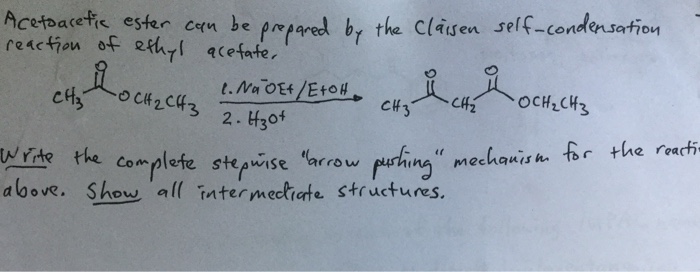 Solved Acetoacetic ester can be prepared by the Claisen | Chegg.com