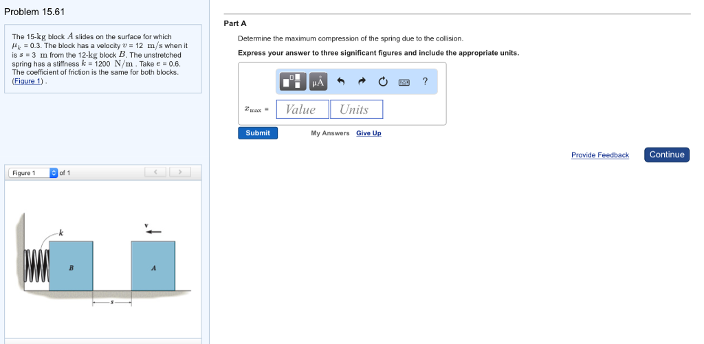 Solved The 15-kg block A slides on the surface for which | Chegg.com