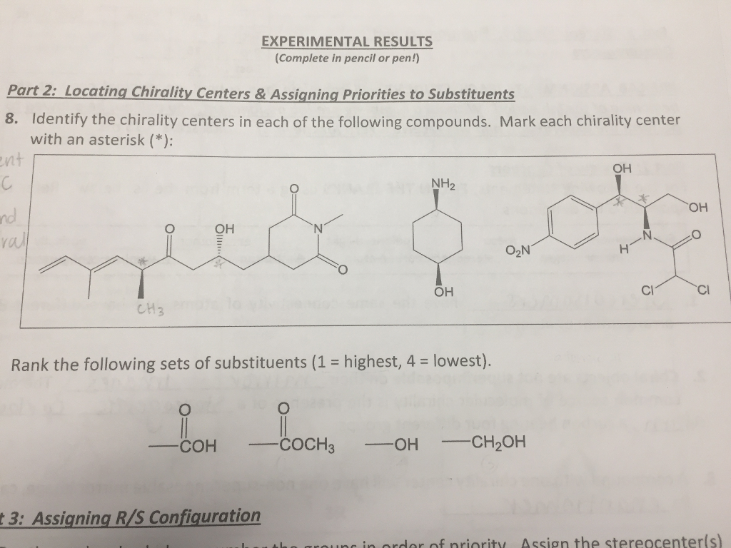 Solved 8. Identify the chirality centers in each of the | Chegg.com