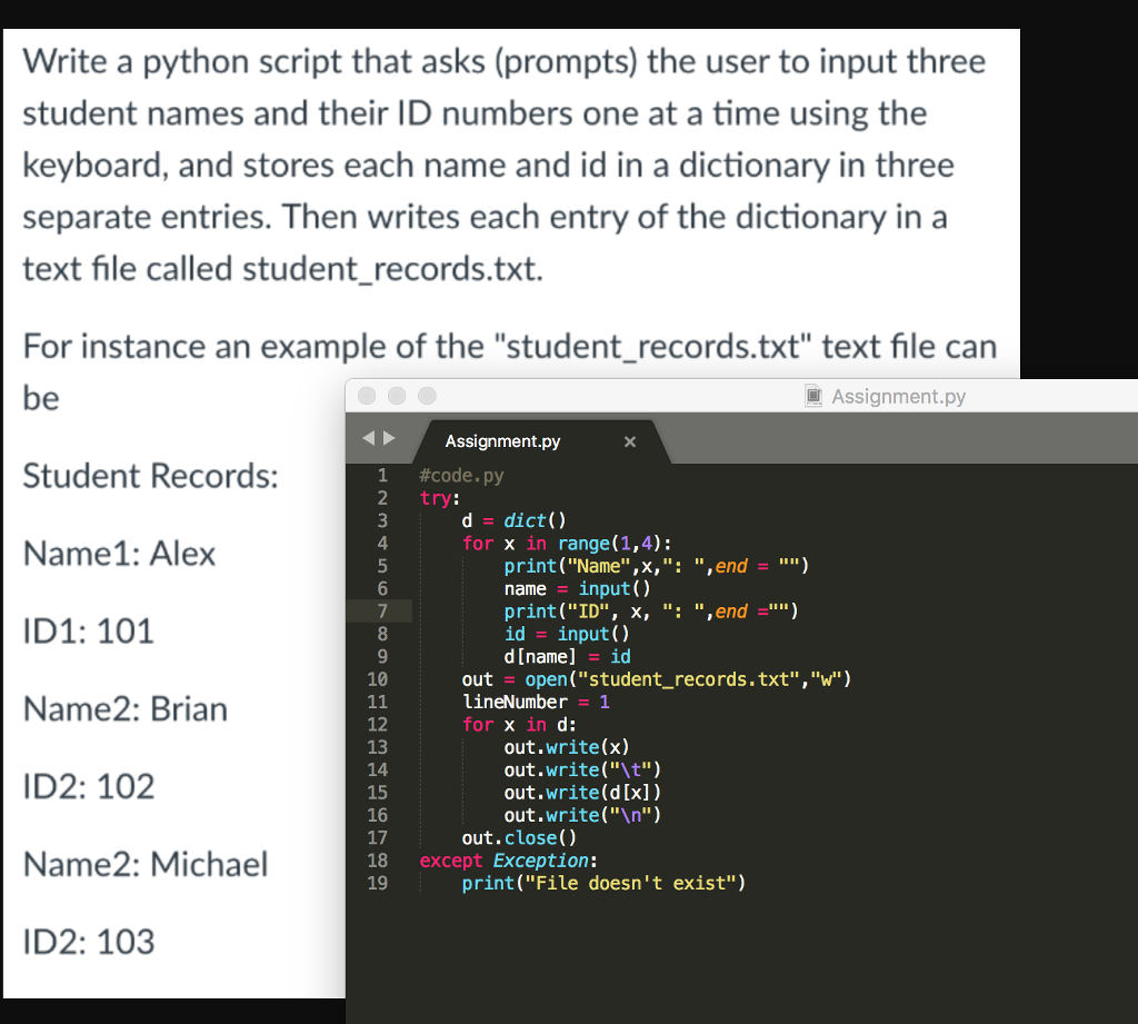 Solved Write a python script that asks (prompts) the user to | Chegg.com
