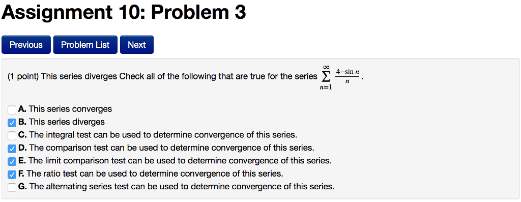 Solved Assignment 10: Problem3 Previous Problem List Next 00 | Chegg.com