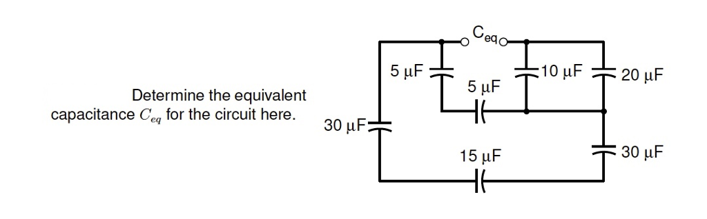 Solved Determine the equivalent capacitance Ceq for | Chegg.com