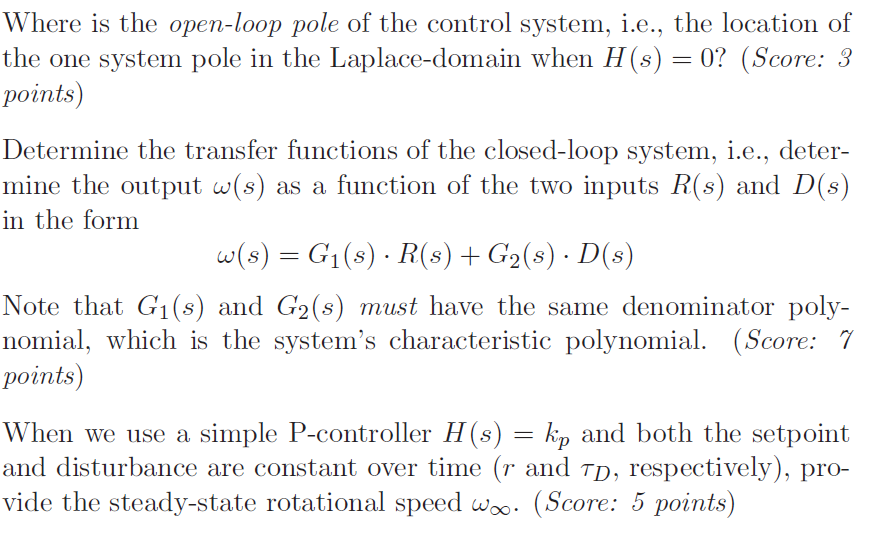 Solved trol system. Figure 1 shows the block diagram of the | Chegg.com