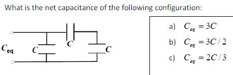 Solved What is the net capacitance of the following | Chegg.com