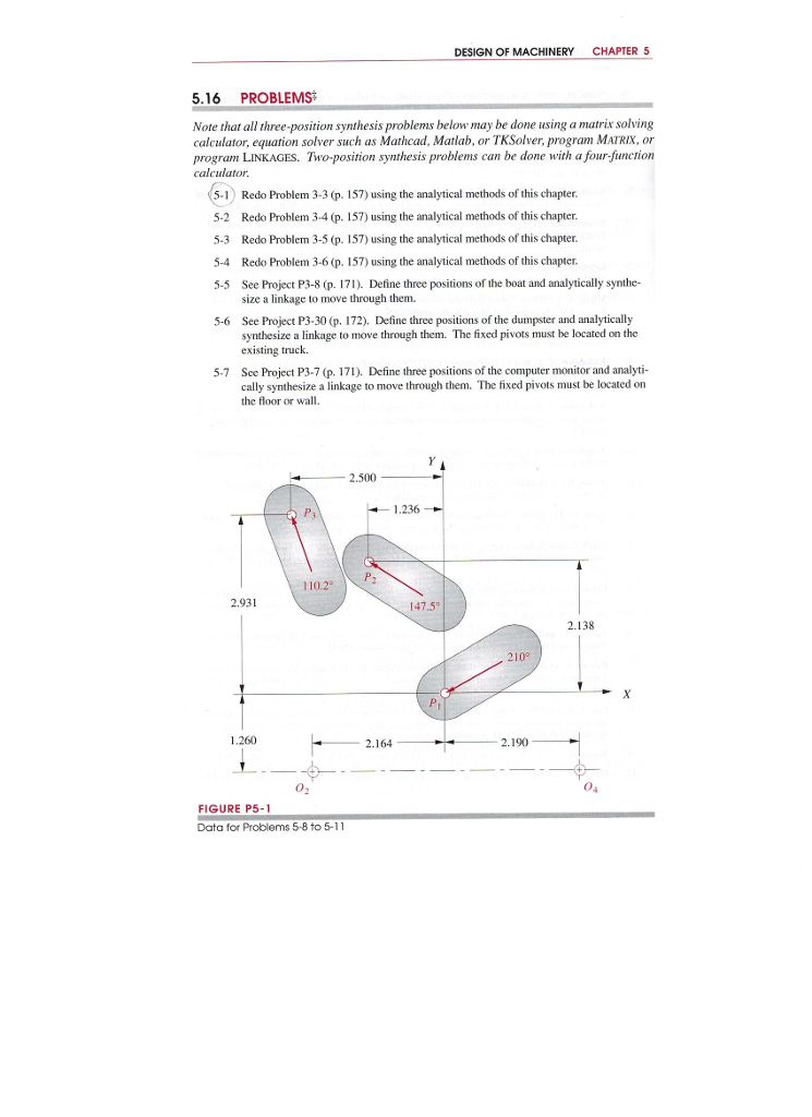 Solved GRAPHICAL LINKAGE SYNTHESIS 3.13 PROBLEMS 3-1 Define | Chegg.com
