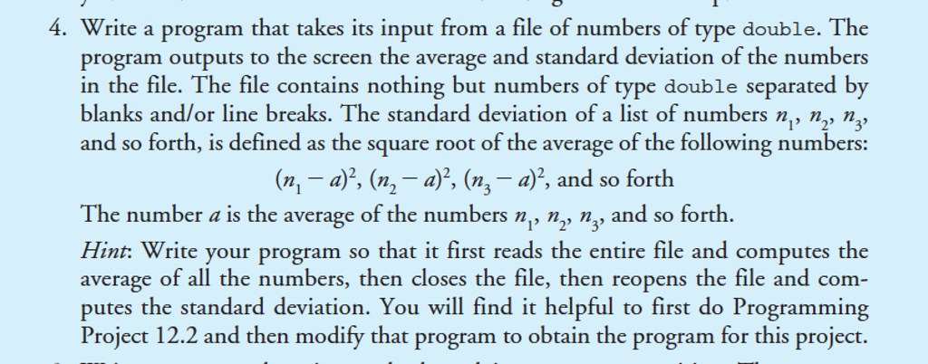 Solved Write a program that takes its input from a file of | Chegg.com