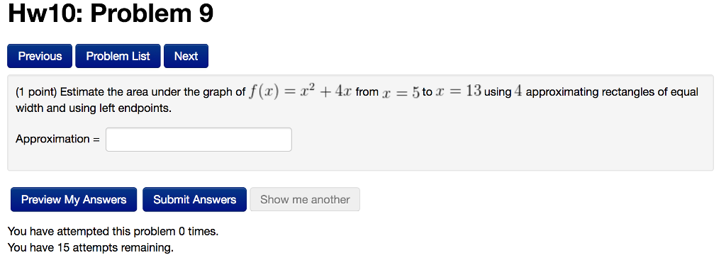 Solved Hw10: Problem 9 Previous Problem List Next (1 point) | Chegg.com
