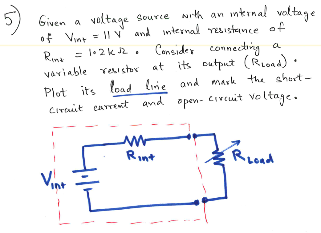 Solved Given a voltage source with an internal voltage of | Chegg.com