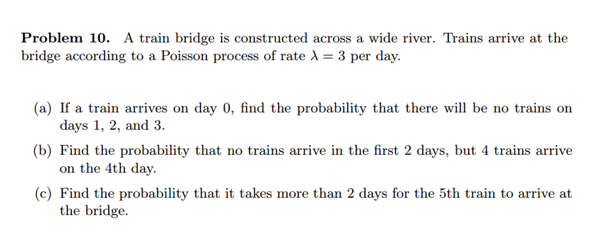 Solved A train bridge is constructed across a wide river. | Chegg.com
