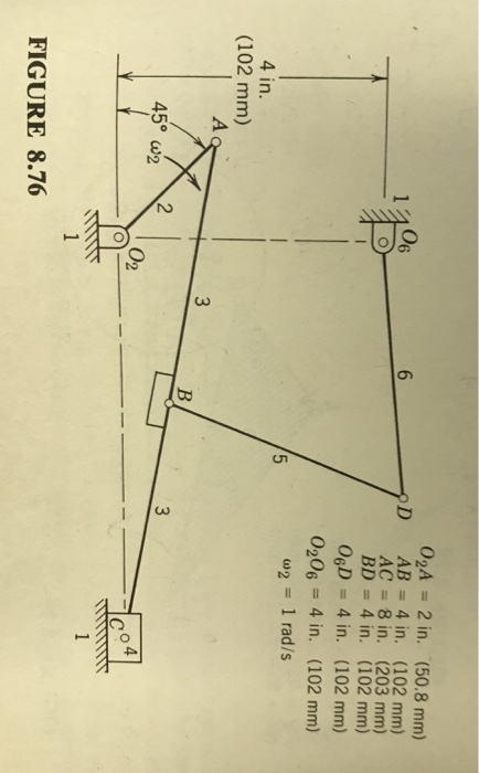 Solved Referring to Figure 8.76, use acceleration polygons | Chegg.com