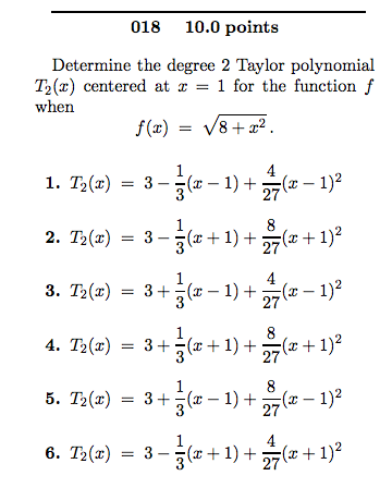 Solved Determine the degree 2 Taylor polynomial T2(x) | Chegg.com