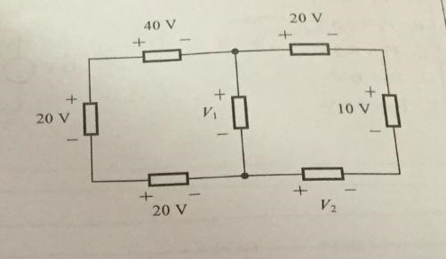 Solved Find the Unknown Voltage V_1 and V_2 | Chegg.com