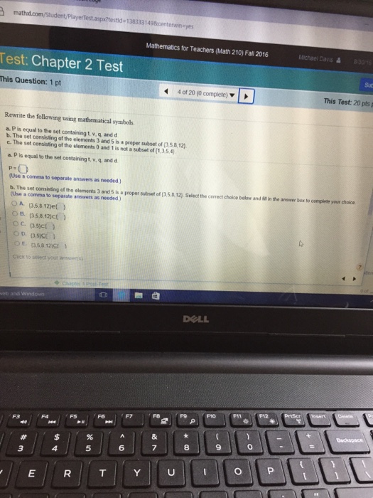 Solved Rewrite the following using mathematical symbols. P | Chegg.com