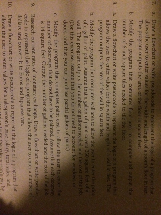 Solved Draw a flowchart or write pseudocode to represent | Chegg.com