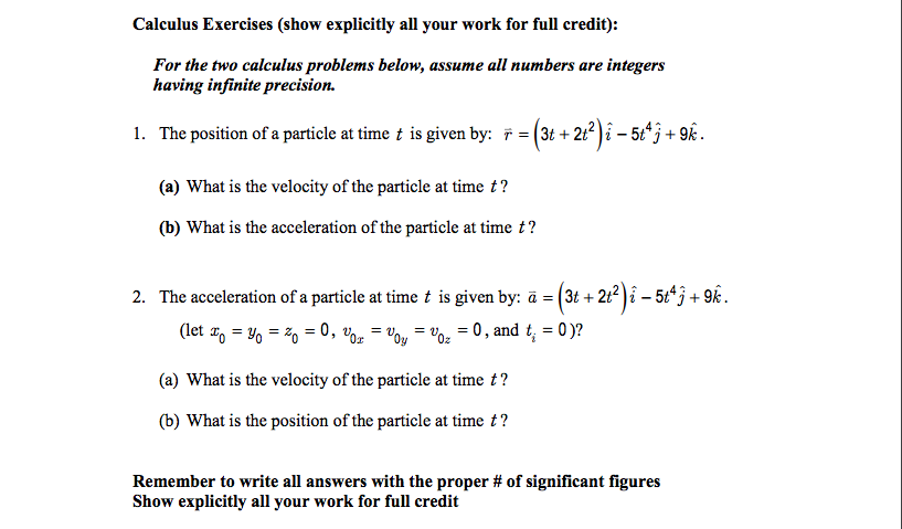 Solved The Position Of A Particle At Time T Is Given By R