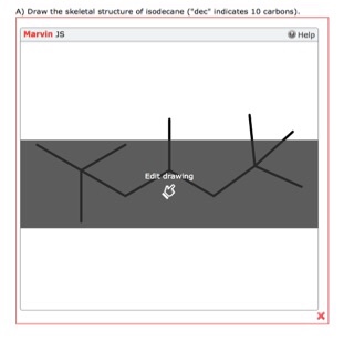Solved B. isode cane A) Draw the skeletal structure of the | Chegg.com