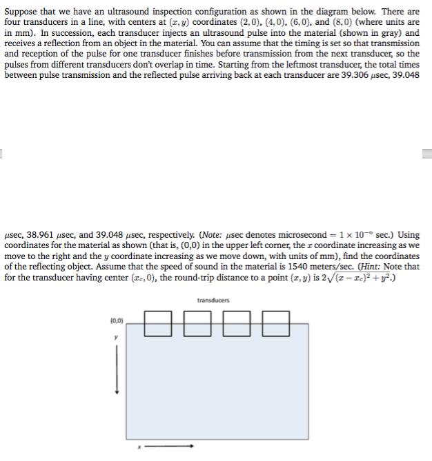 Suppose that we have an ultrasound inspection | Chegg.com
