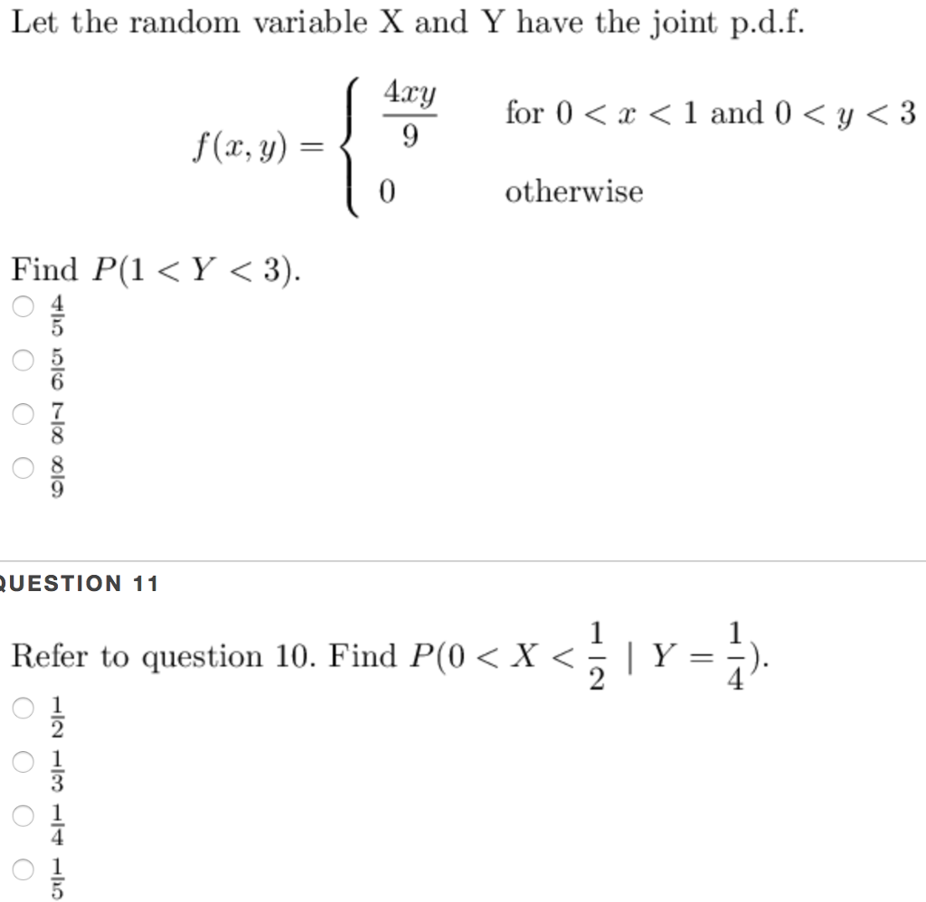 Solved Let the random variable X and Y have the joint p.d.f | Chegg.com
