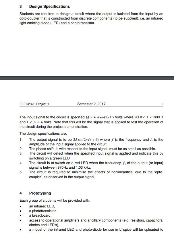 Solved 3 Design Specifications Students are required to | Chegg.com