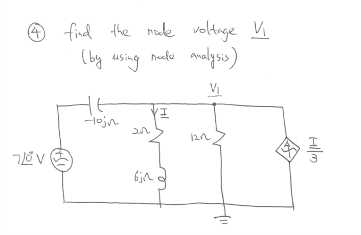 Solved Find the node voltage V_1 (by using node analysis) | Chegg.com