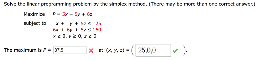 Solved Solve the linear programming problem by the simplex | Chegg.com