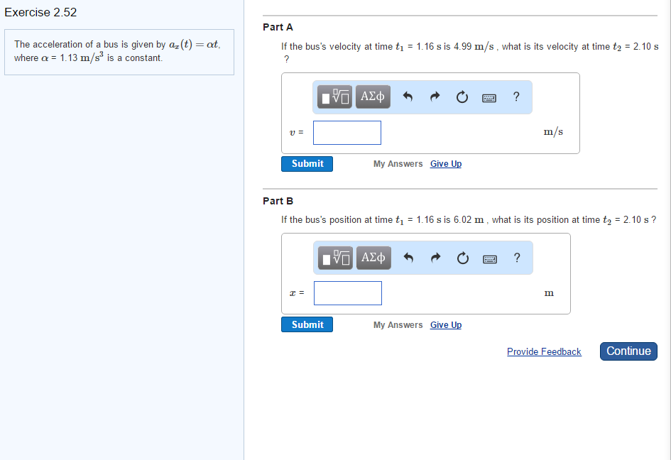 Solved The acceleration of a bus is given by a_x (t) = | Chegg.com