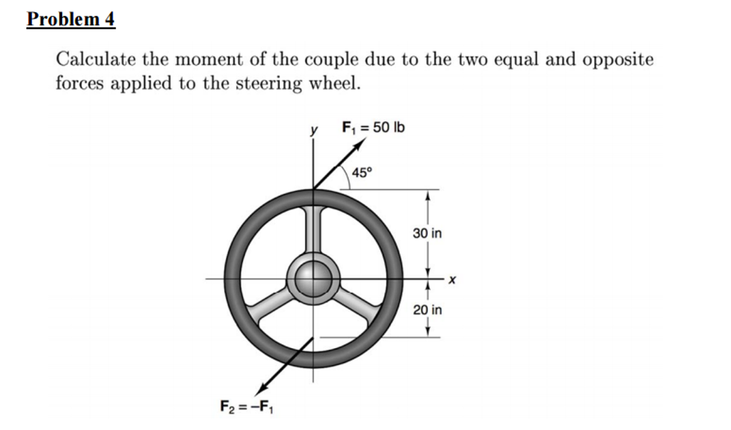 Solved Calculate The Moment Of The Couple Due To The Two