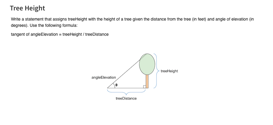 Solved Tree Height Write A Statement That Assigns Treeheight 