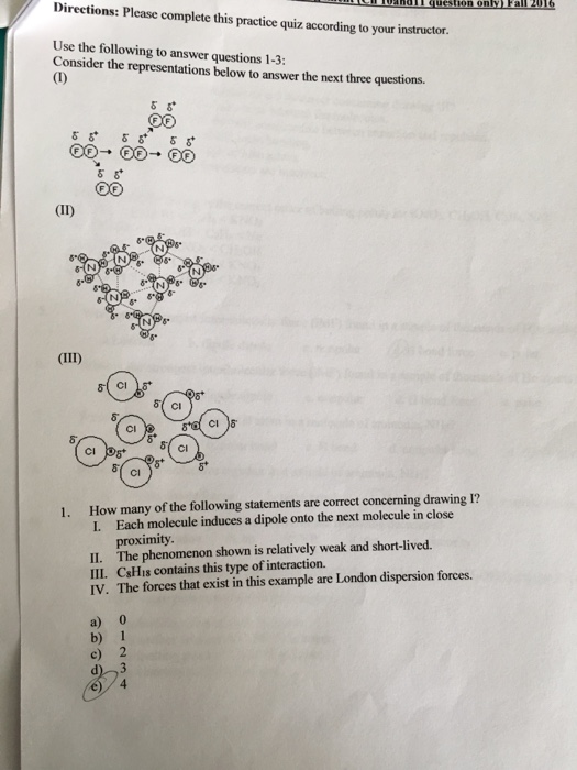 Solved Which drawing best represents the interactions in a | Chegg.com
