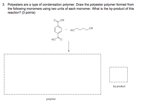 Solved Polyesters are a type of condensation polymer. Draw | Chegg.com