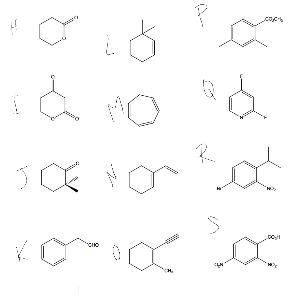 Solved For each of the following molecules: 1. What are the | Chegg.com