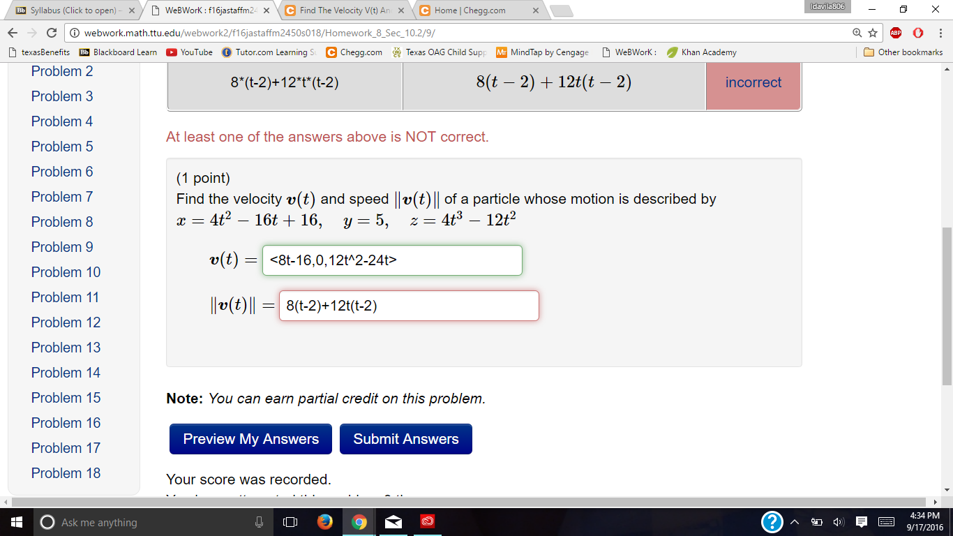 Solved Find the velocity v(t) and speed ||v(t)|| of a | Chegg.com