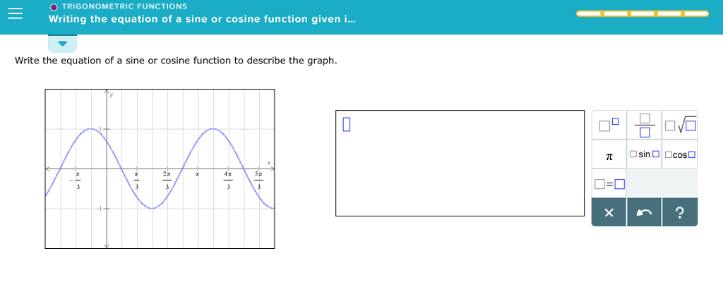 Solved Write The Equation Of A Sine Or Cosine Function To