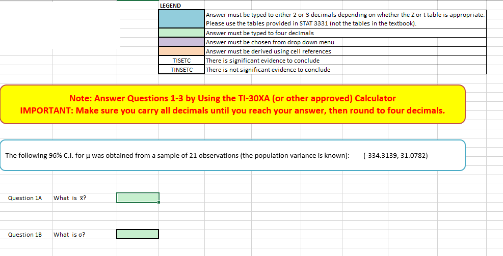 Solved LEGEND Answer must be typed to either 2 or 3 decimals | Chegg.com