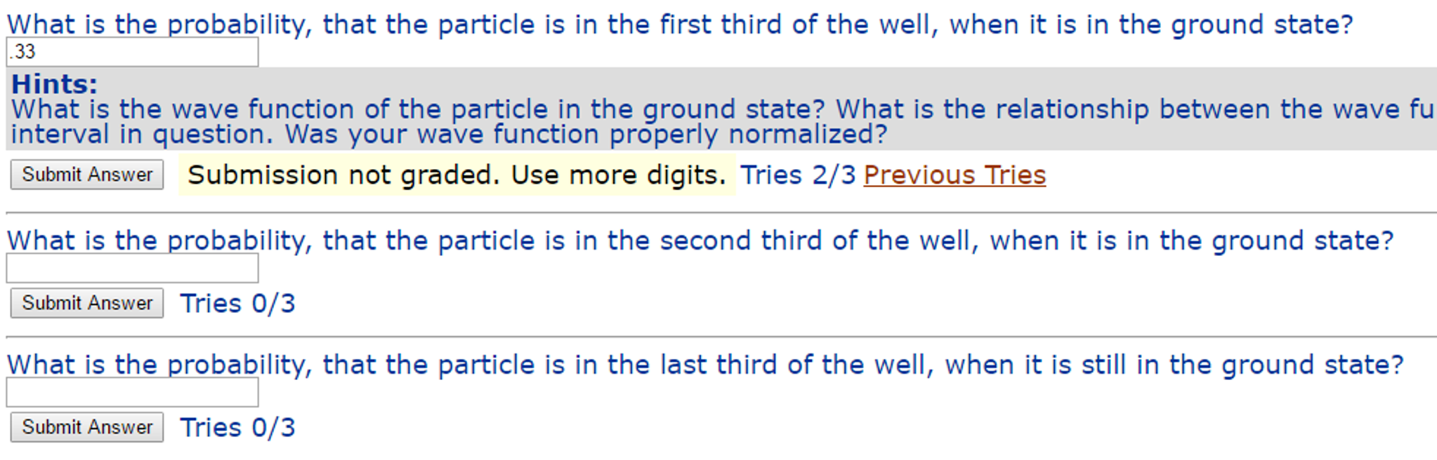 Solved What is the probability, that the particle is in the | Chegg.com