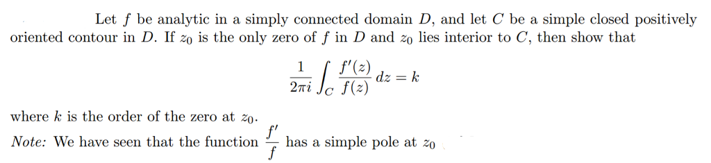 Solved Let f be analytic in a simply connected domain D, and | Chegg.com