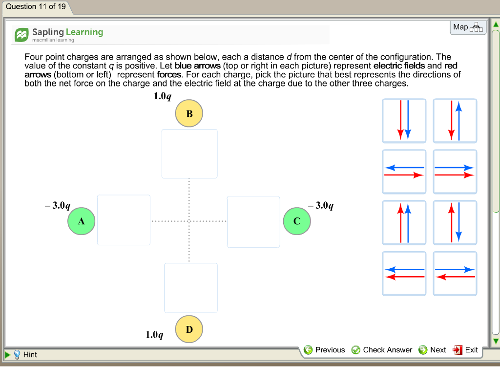 Solved Four point charges are arranged as shown below, each | Chegg.com