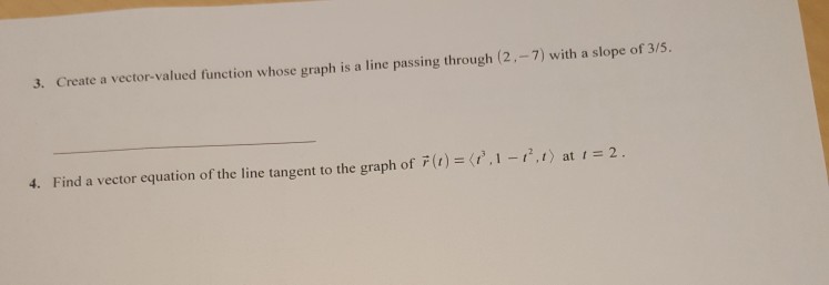 Solved 3. Create a vector-valued function whose graph is a | Chegg.com