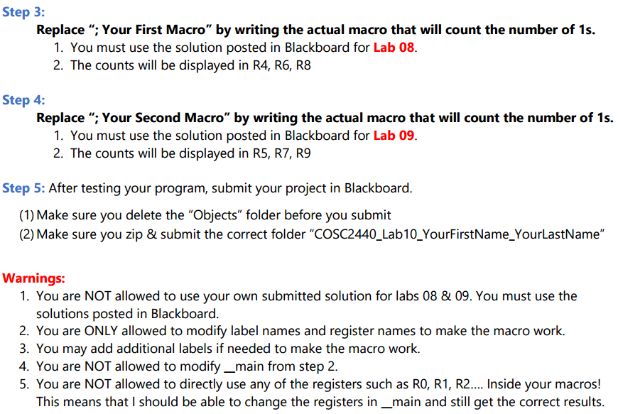 Exercise [MACROS] Step 1 Create a new ASSEMBLY | Chegg.com