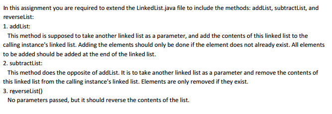 Solved // Linked List Class public class LinkedList { | Chegg.com