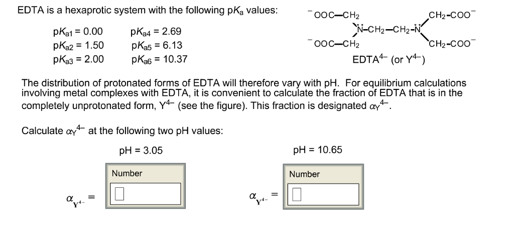 Solved EDTA is a hexaprotic system with the following pKa | Chegg.com
