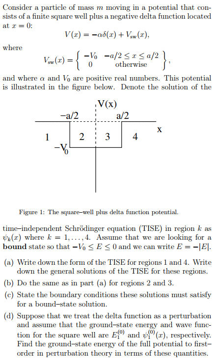 Solved Consider a particle of mass m moving in a potential | Chegg.com