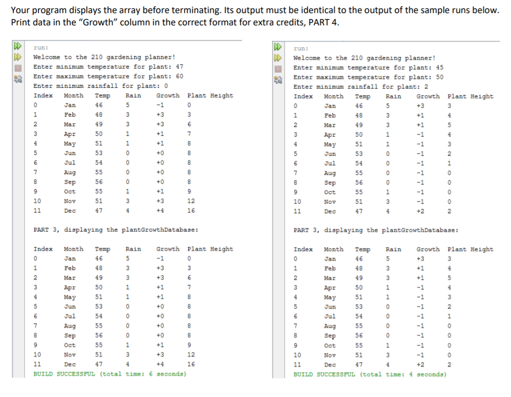 Solved Write a Java program to track the growth of a plant. | Chegg.com