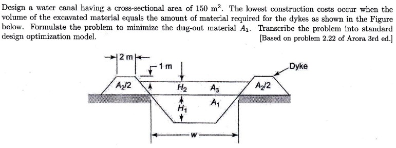 Design a water canal having a cross-sectional area of | Chegg.com