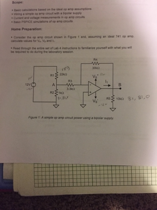 Solved Basic calculations based on the ideal op amp | Chegg.com