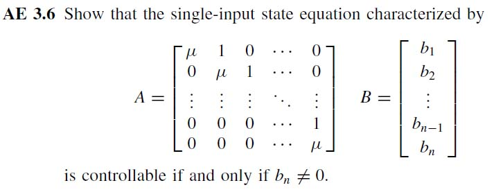 Solved Show that the single-input state equation | Chegg.com