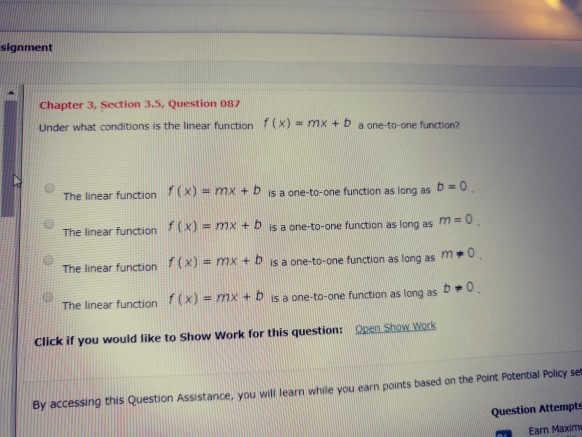 Solved signment Chapter 3, Section 3.5, Question 087 Under | Chegg.com
